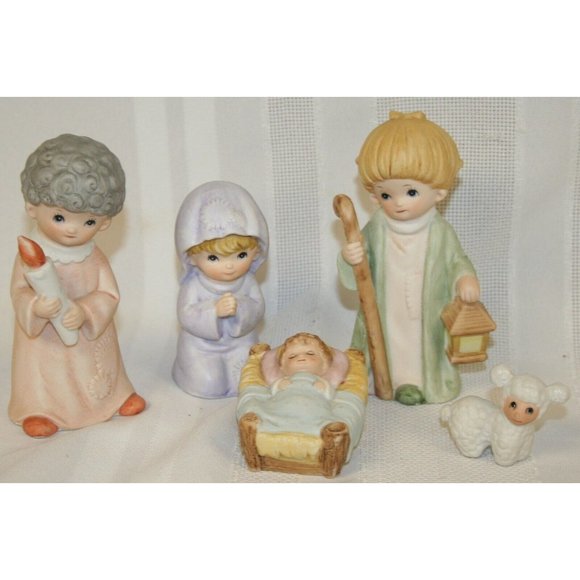Homco | Holiday | Homco Childrens Nativity Set 5 Pcs 562 Mary Joseph ...